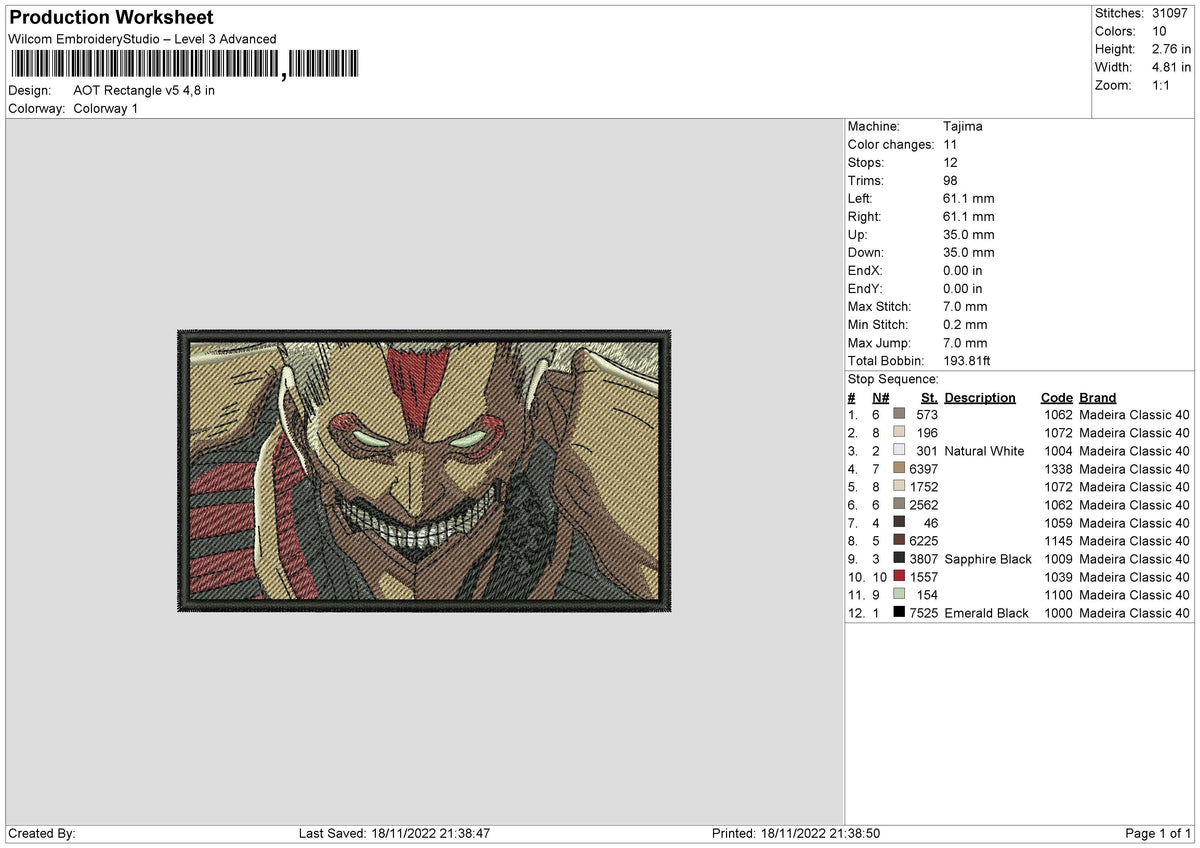 Aot Rectangle V5 Embroidery File 6 sizes – Master Digitizer