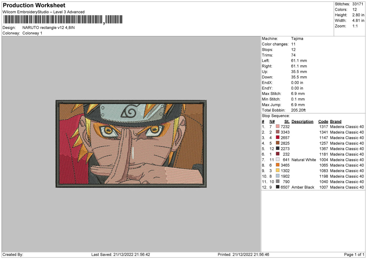 Naruto Rectangle V12 Embroidery File 6 sizes – Master Digitizer