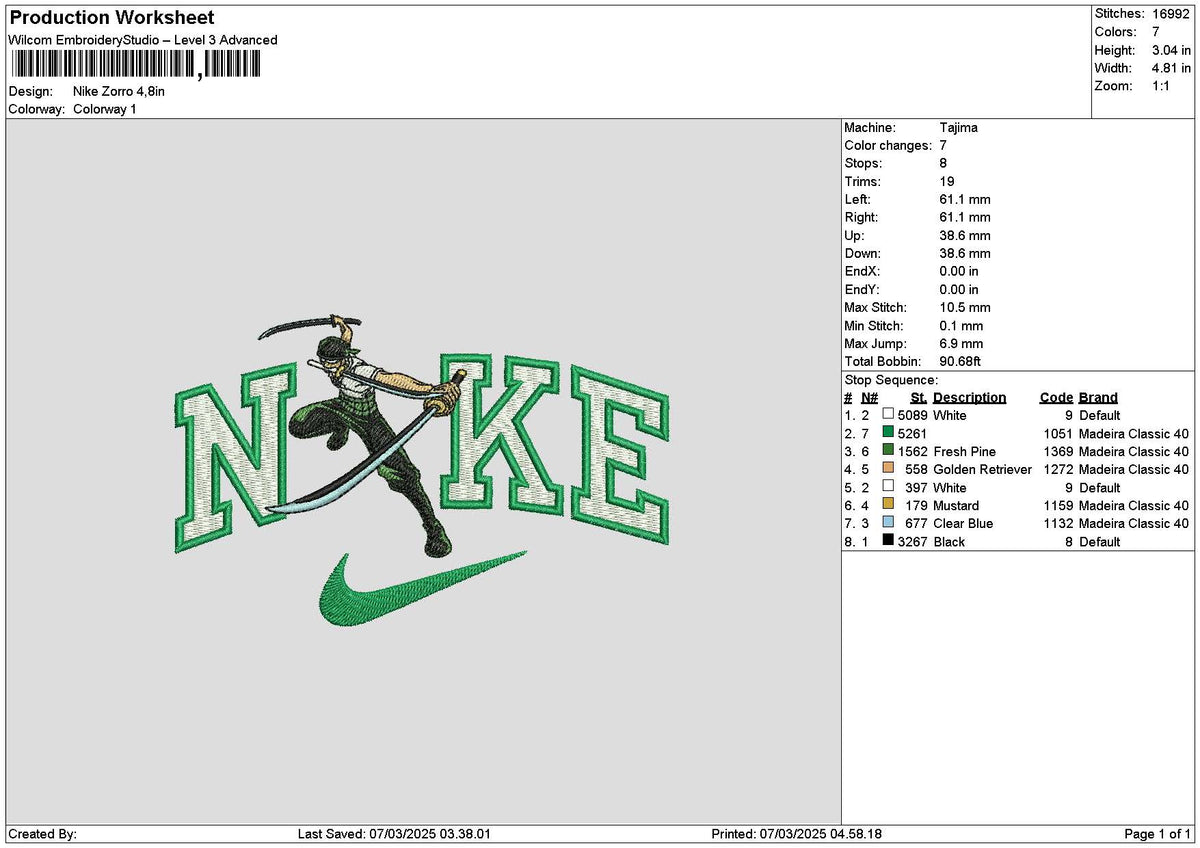 Nike Zoro 0703 Embroidery File 6 sizes – Master Digitizer