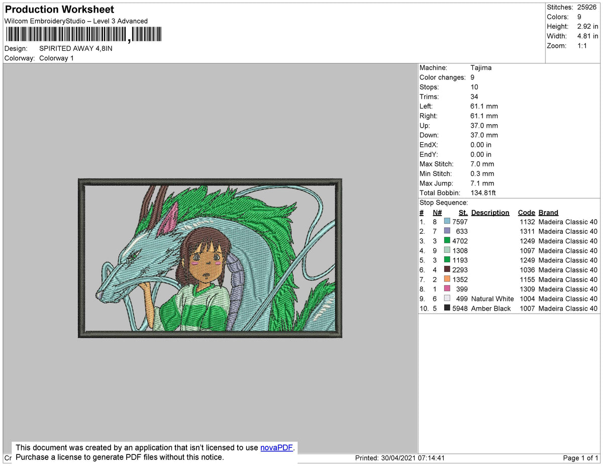 SPIRITED AWAY – Master Digitizer