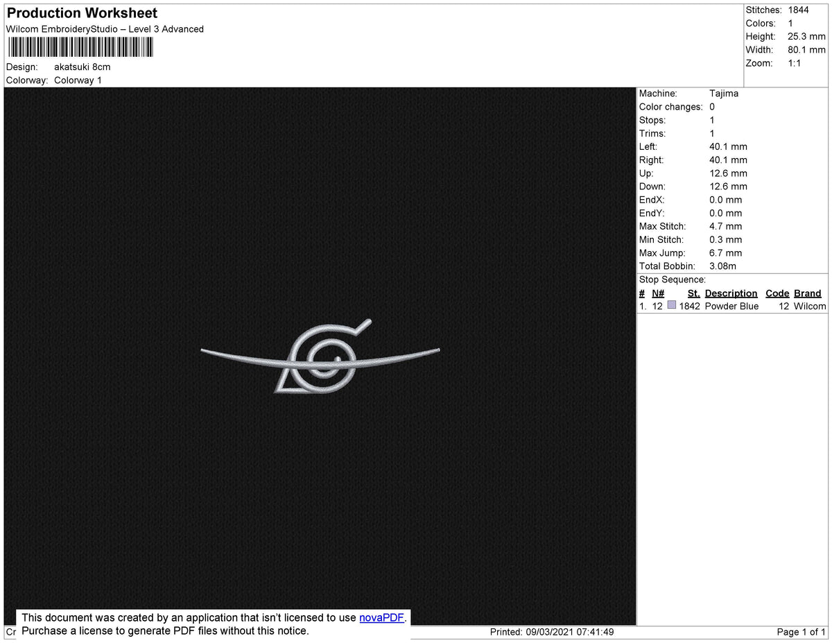 Uciha Akatskuki Logo – Master Digitizer