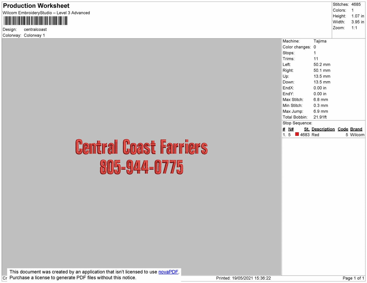 Central Coast – Master Digitizer