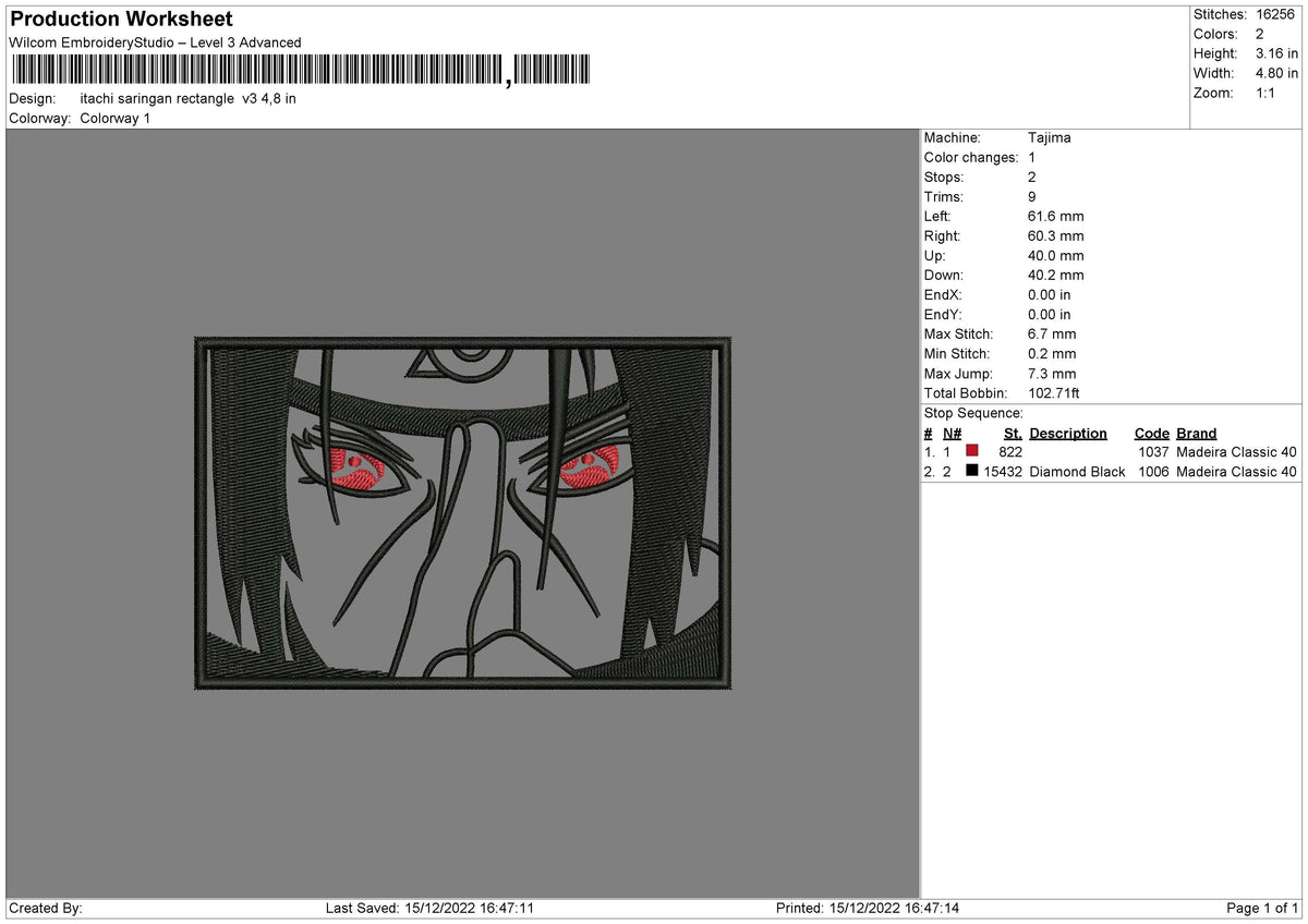 Itachi Saringan Rectangle V3 Embroidery File 6 sizes – Master Digitizer