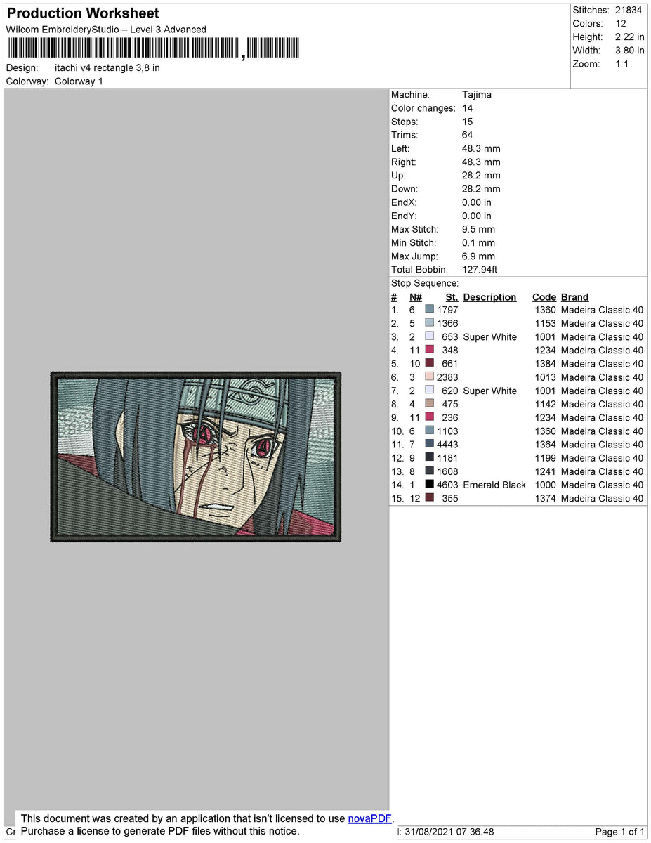 Itachi V4 Rectangle Embroidery File 4 size – Master Digitizer