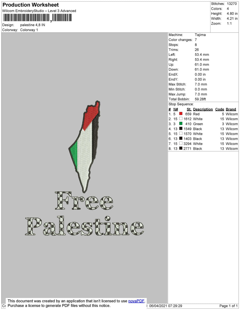 Free Palestine – Master Digitizer