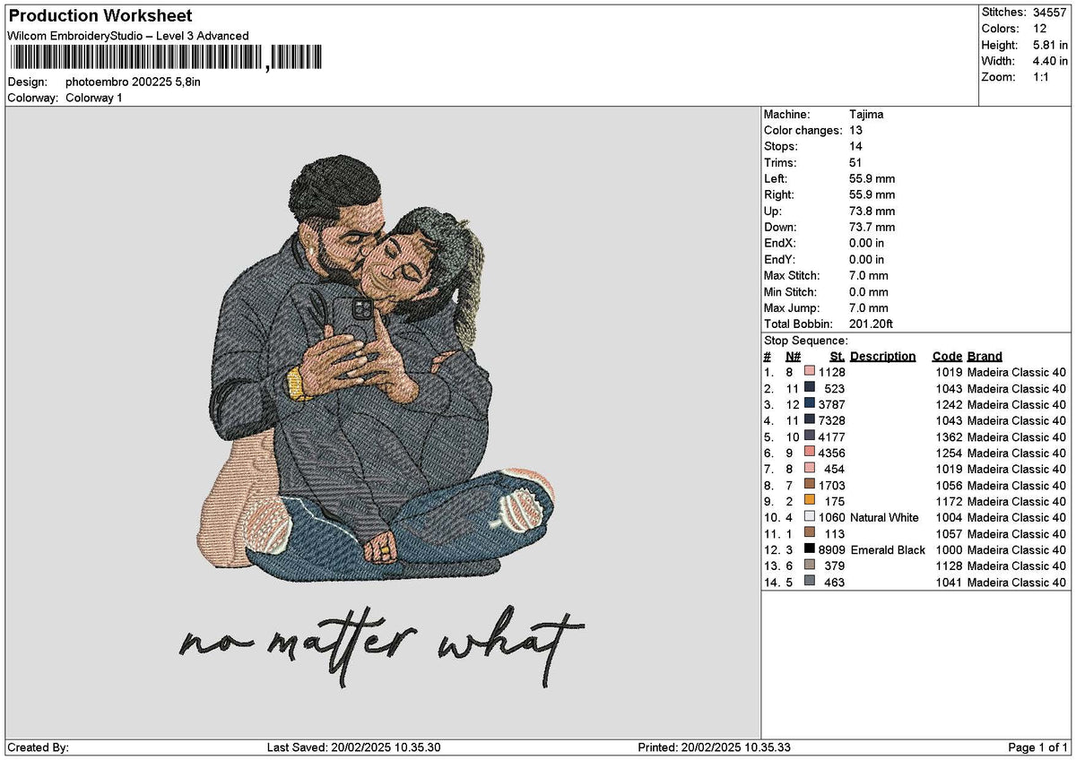 Photoebro 2002 Embroidery File 6 sizes – Master Digitizer