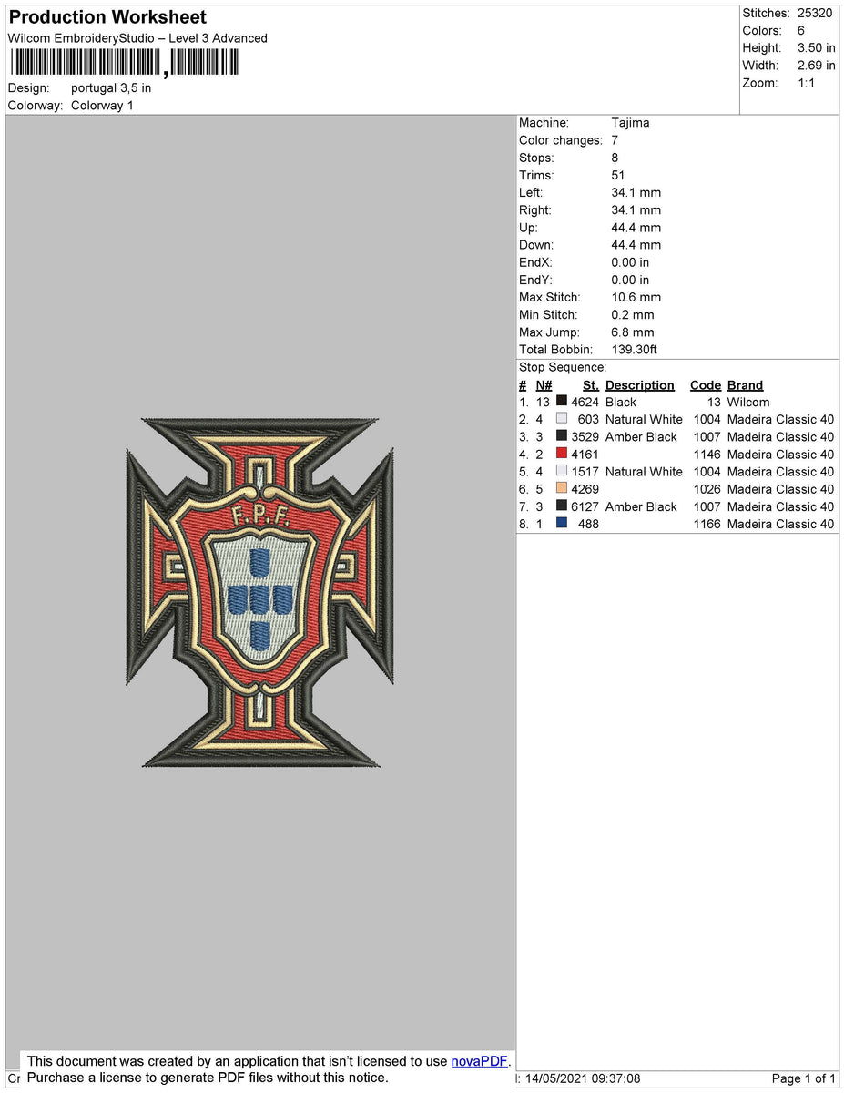 Portugal Logo FC – Master Digitizer