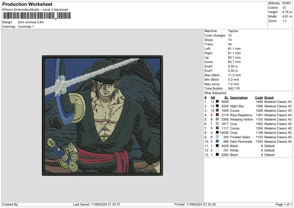 Zorosquare 1106 Embroidery File 6 sizes – Master Digitizer