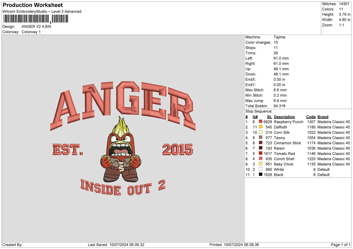Anger V2 Embroidery File 6 sizes – Master Digitizer