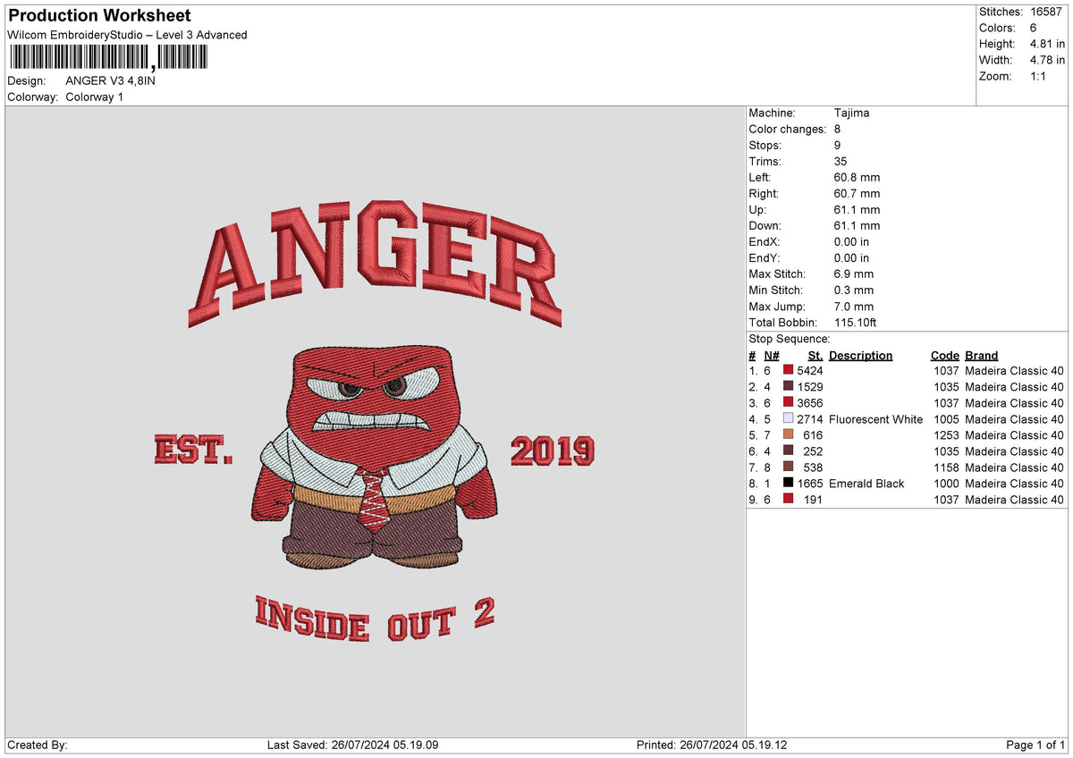 Anger V3 Embroidery File 6 sizes – Master Digitizer