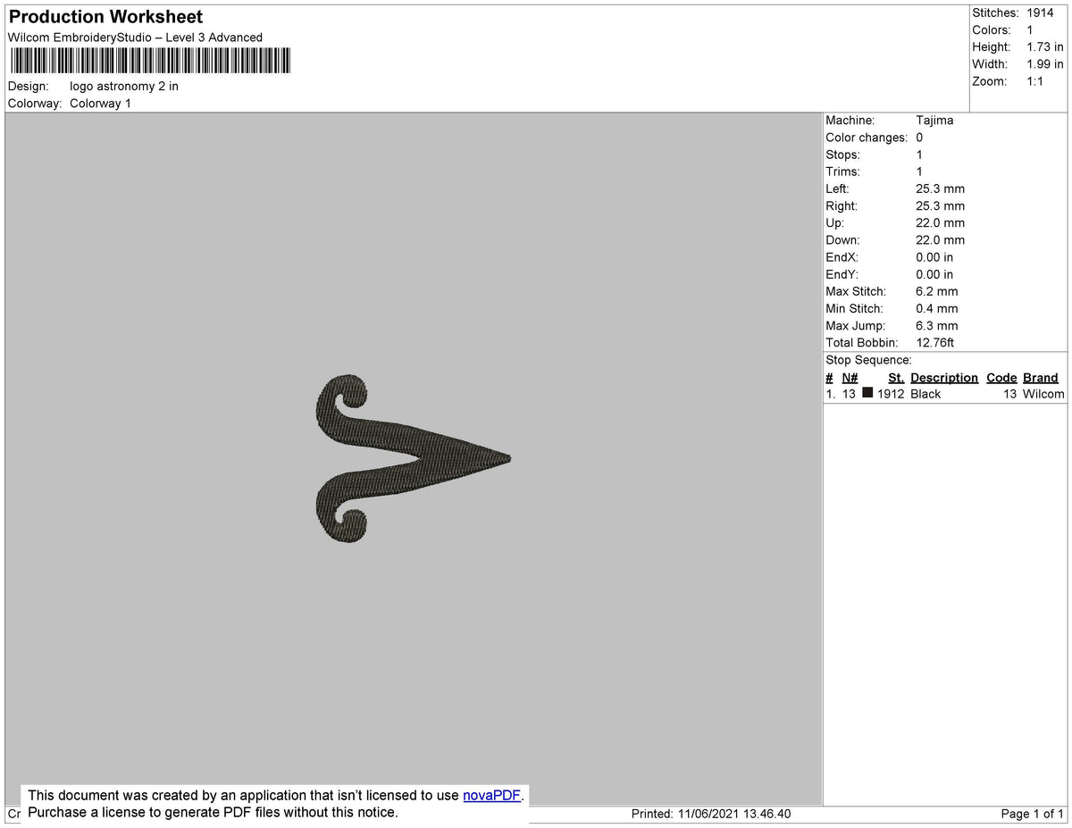 Logo Astronomy Embroidery File 4 size – Master Digitizer