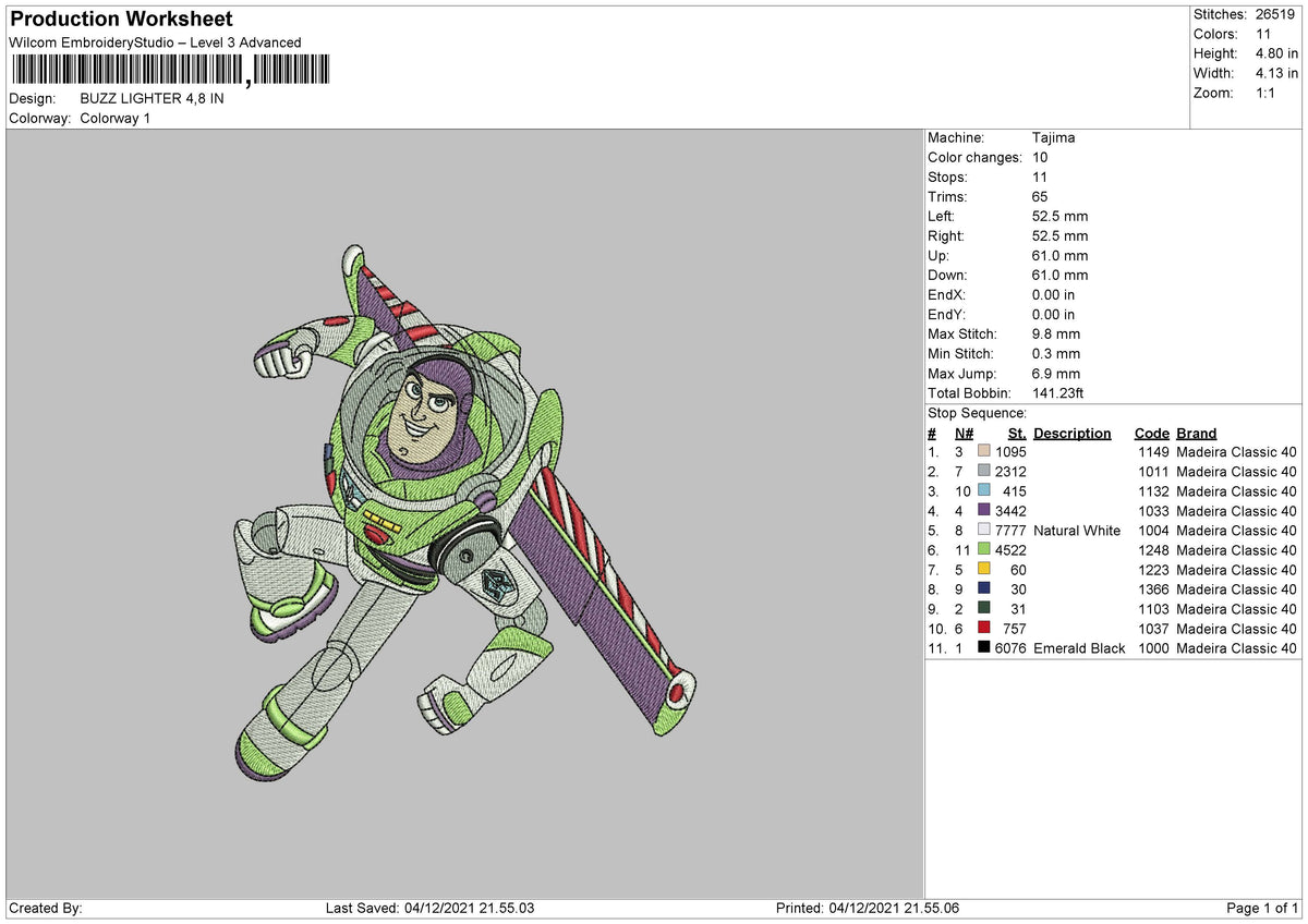 Buzz Lighter Embroidery FIle 4 size – Master Digitizer