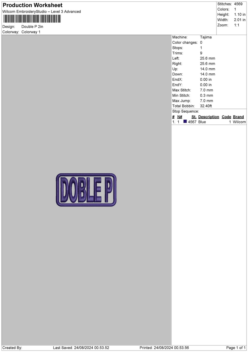 Doble Puff Embroidery File 6 sizes – Master Digitizer