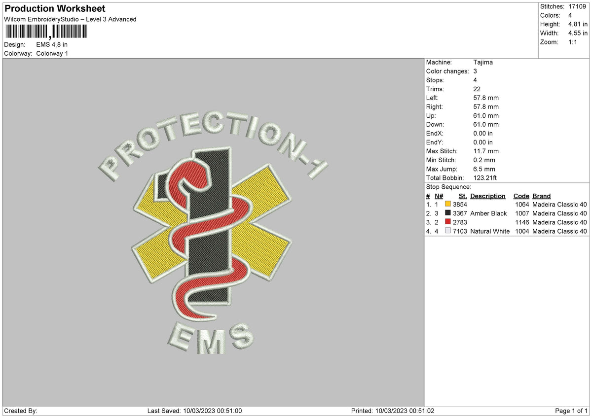 Ems Embroidery File 6 sizes – Master Digitizer