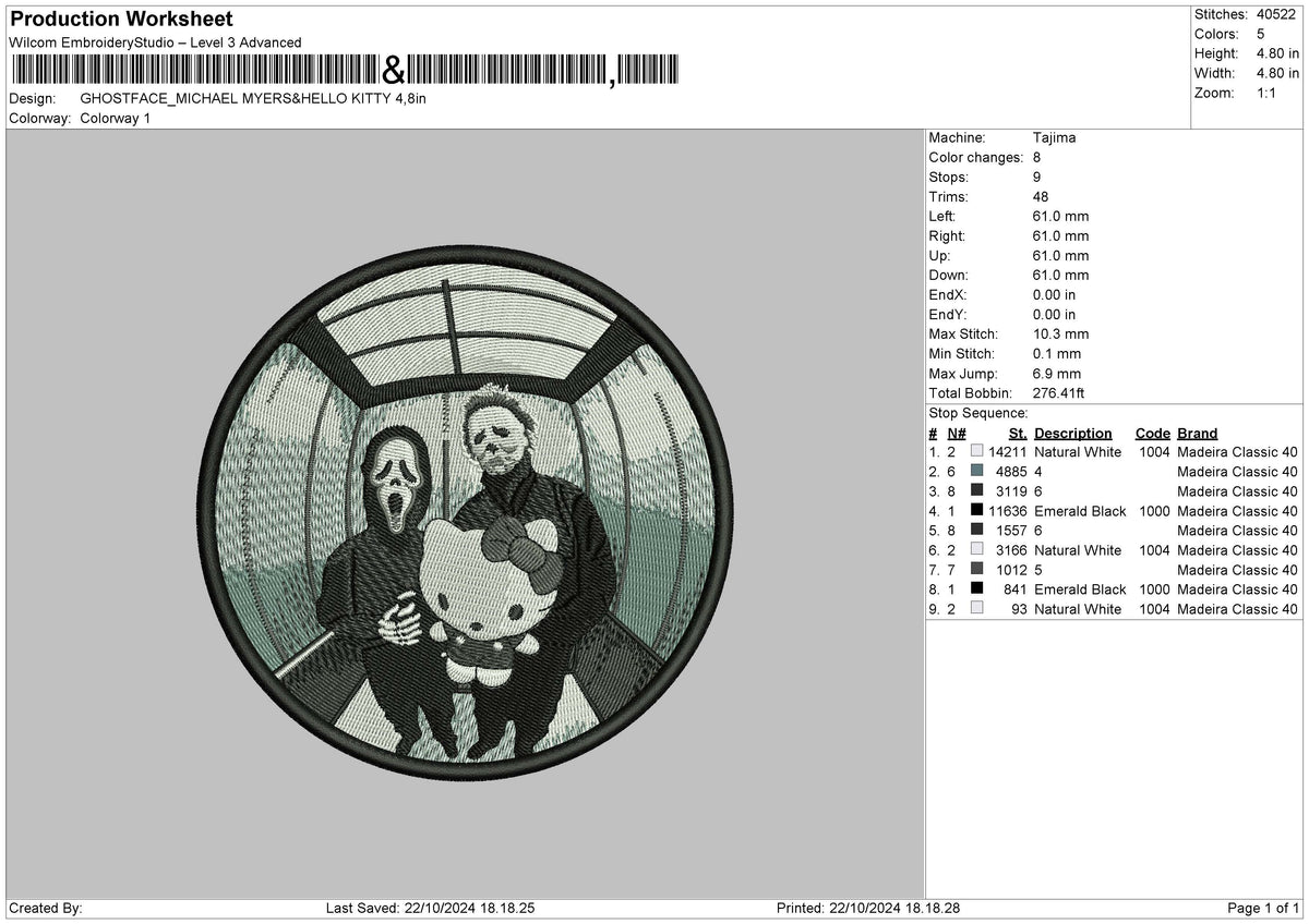 Ghostcircle 01 Embroidery File 6 sizes – Master Digitizer