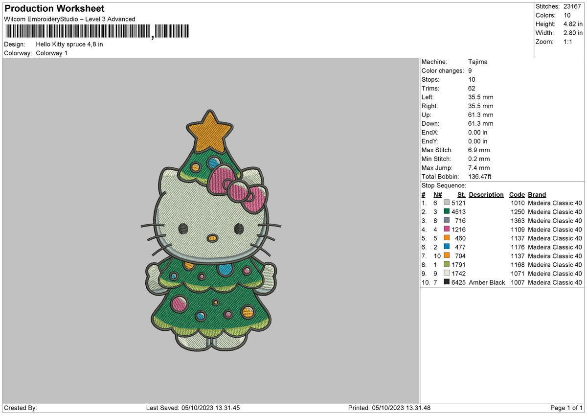 Hk Spurce Embroidery File 6 sizes – Master Digitizer