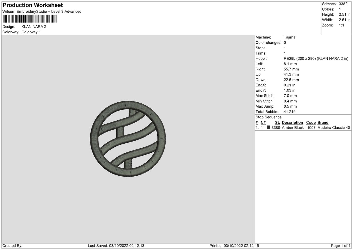 Klan Nara Embroidery File 6 sizes – Master Digitizer