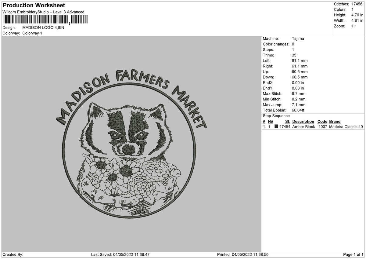 Madison Logo Embroidery File 4 size – Master Digitizer