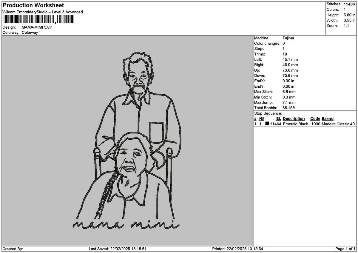 Mama Outline 2202 Embroidery File 6 sizes – Master Digitizer