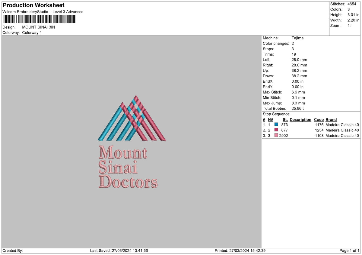 Mount text Embroidery File 6 sizes – Master Digitizer