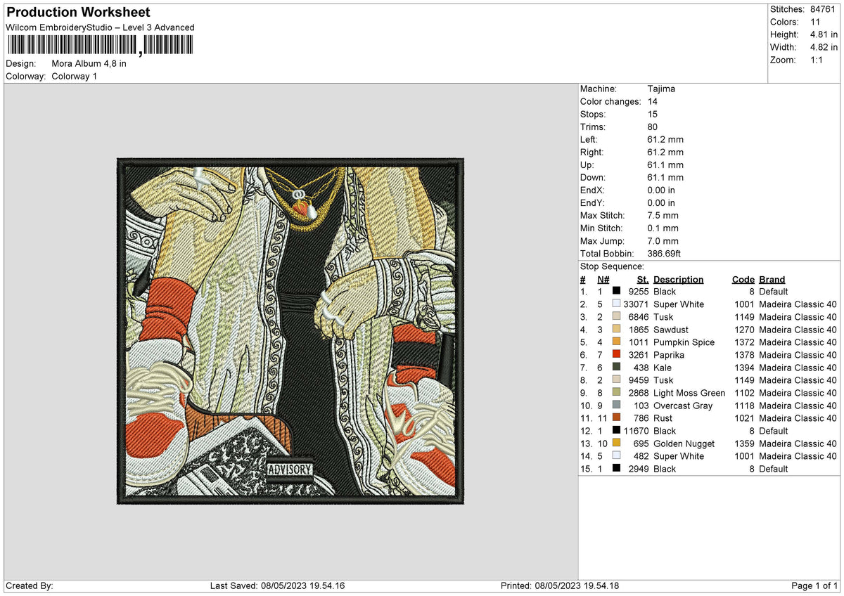 Mora Album Embroidery File 6 sizes – Master Digitizer
