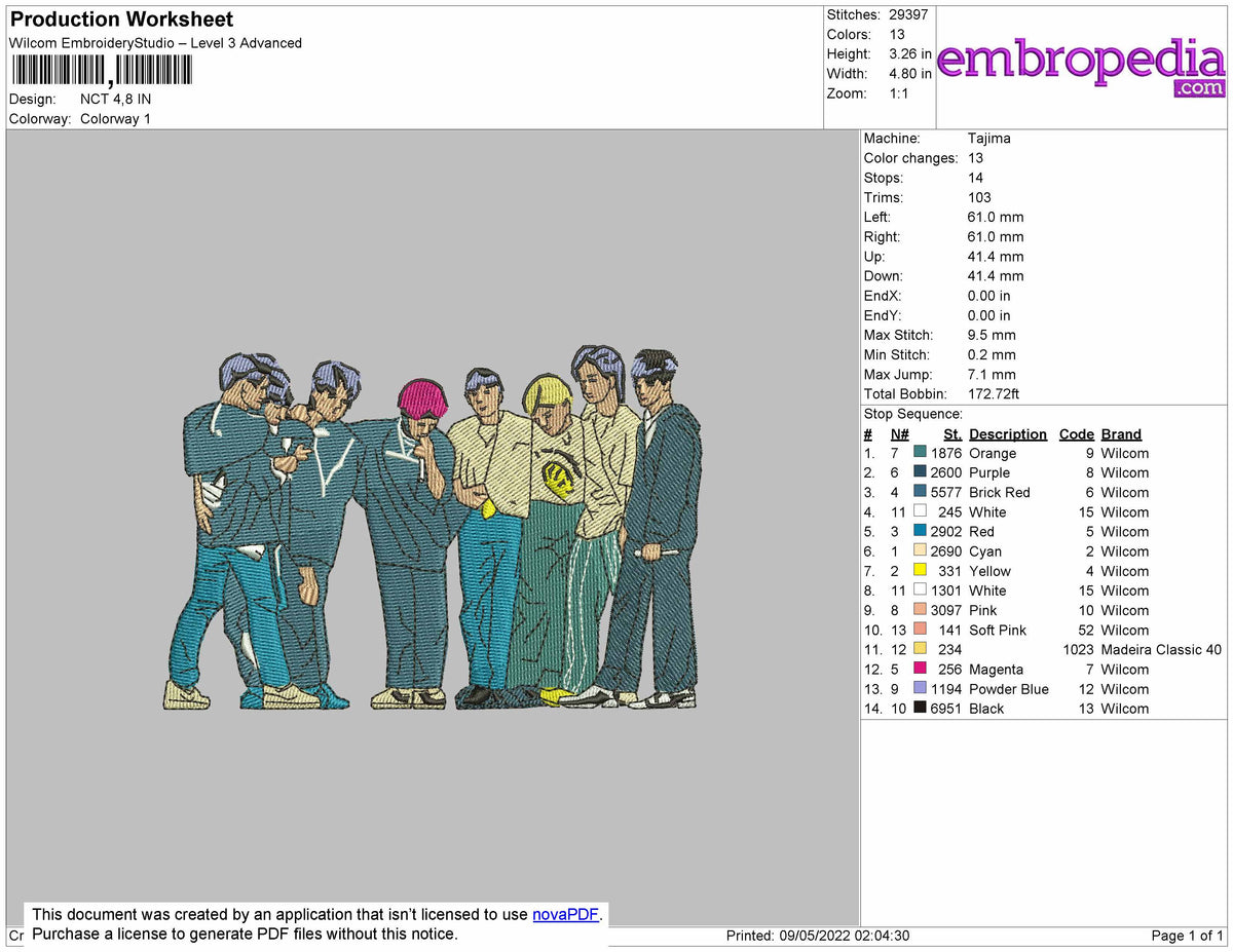 NCT Embroidery File 4 size – Master Digitizer
