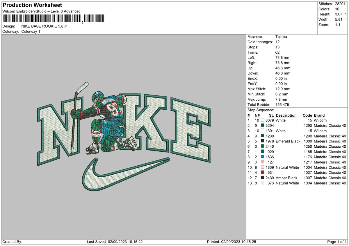 Nike Base Embroidery File 6 sizes – Master Digitizer