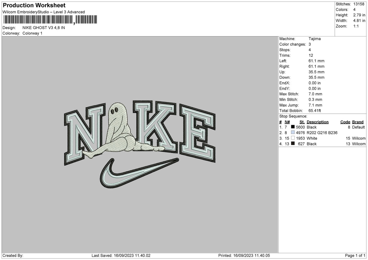 Nike Ghost V3 Embroidery File 6 sizes – Master Digitizer