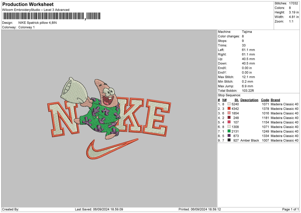 Nike Patrcik 0609 Embroidery File 6 sizes – Master Digitizer