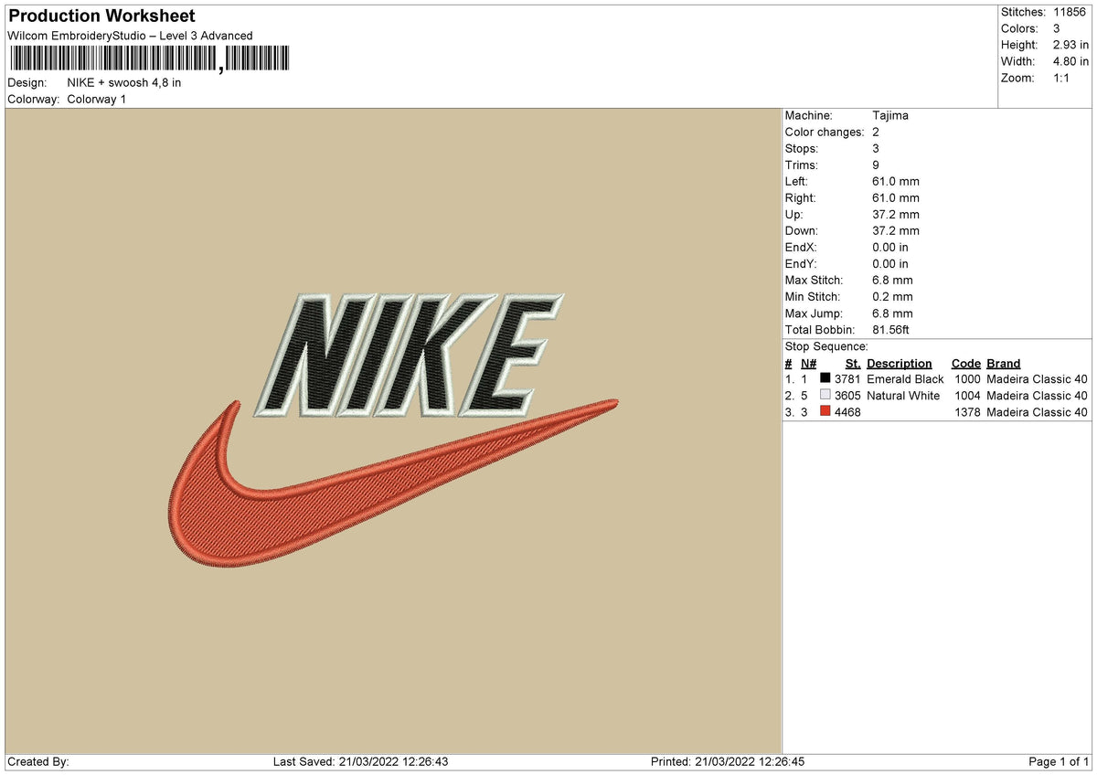 Nike Plus Swoosh Embroidery File 4 size – Master Digitizer