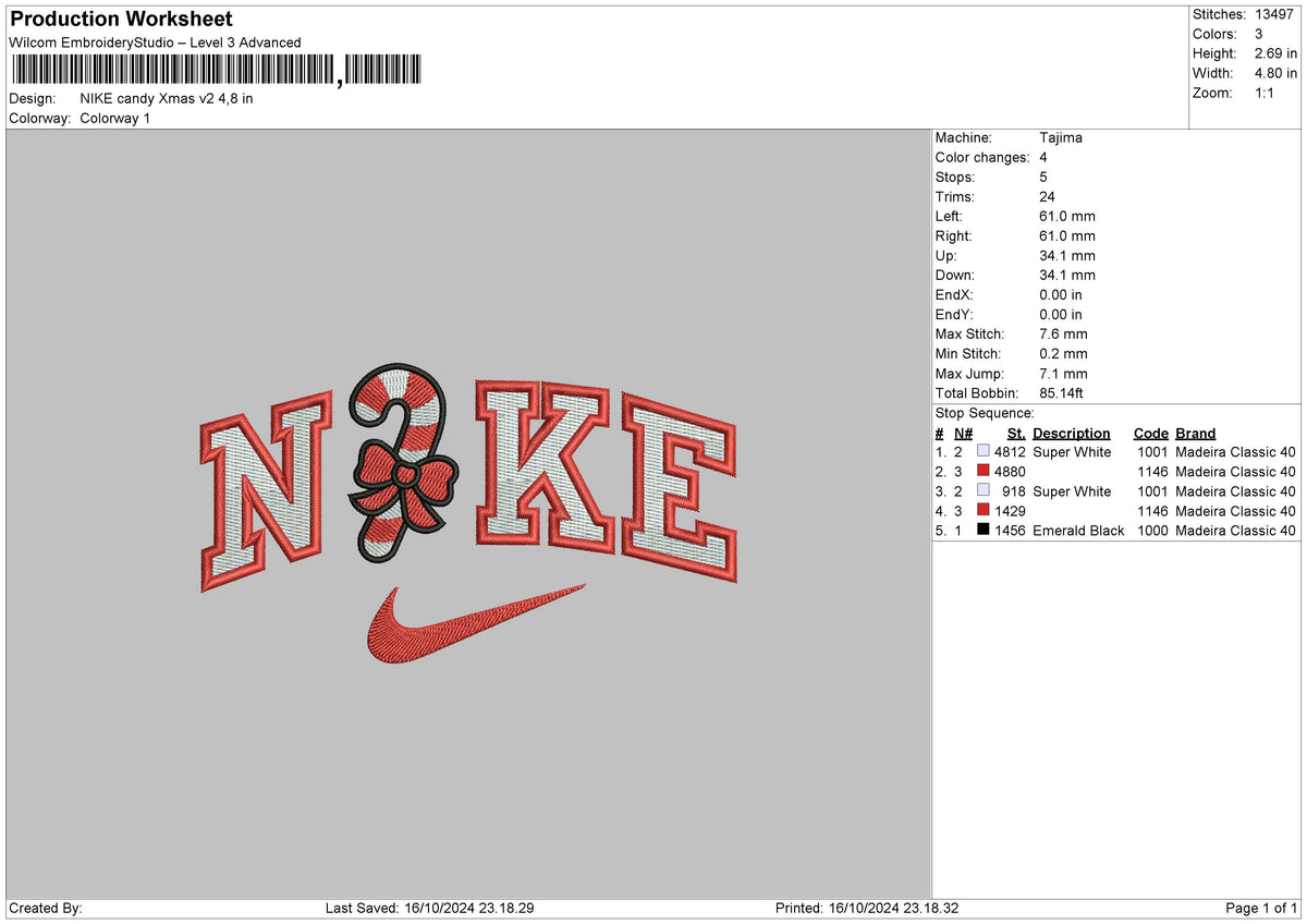 Nike Candy V2 Embroidery File 6 sizes – Master Digitizer