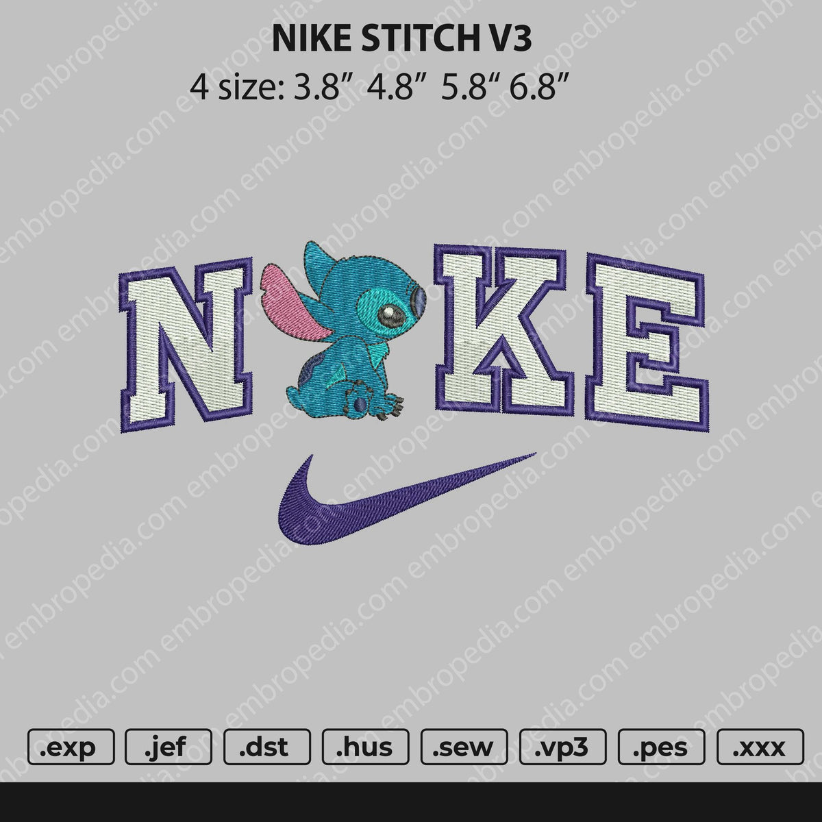 Nike Stitch V3 Embroidery File 4 size – Master Digitizer