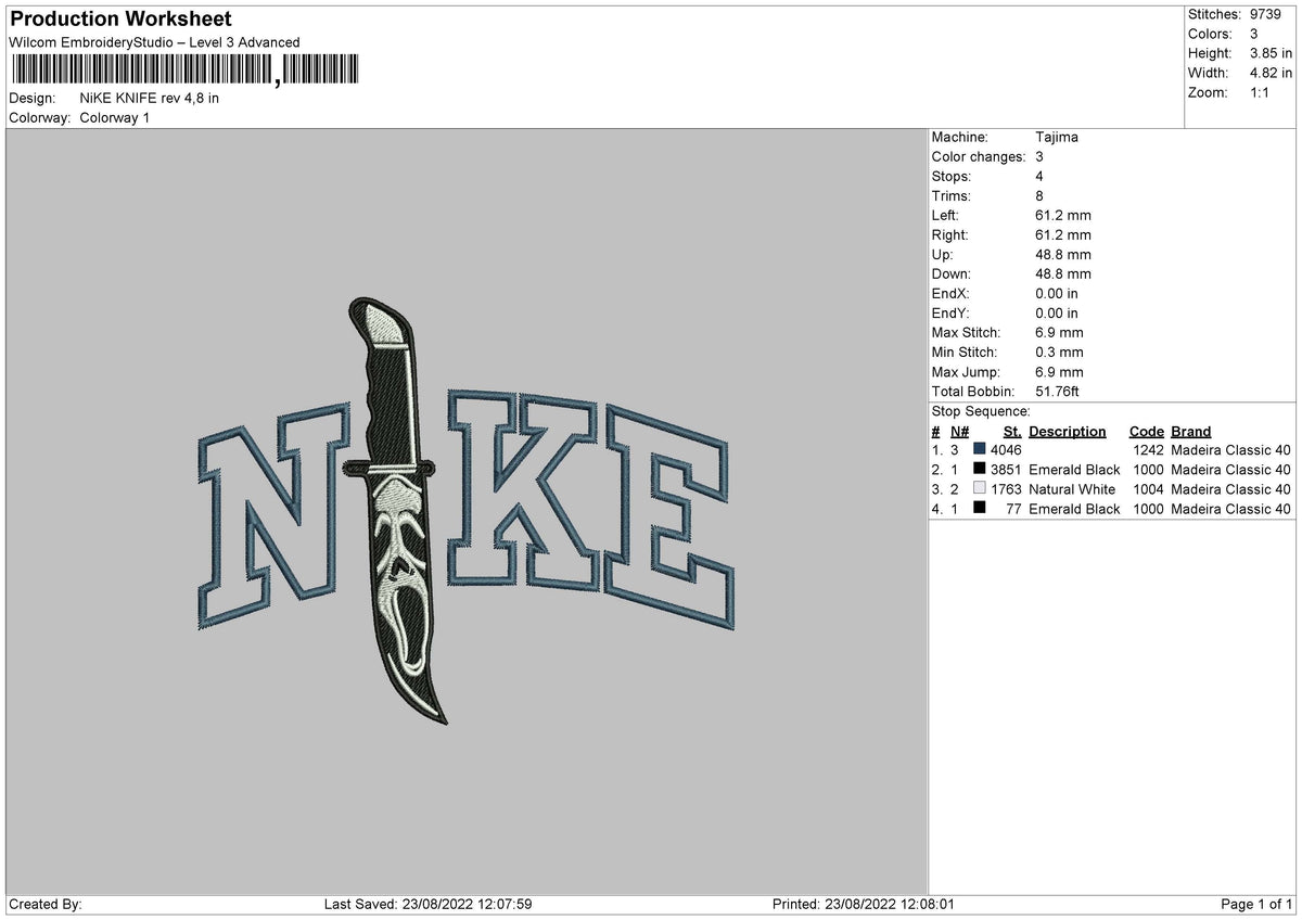Nike Knife Embroidery File 4 sizes – Master Digitizer