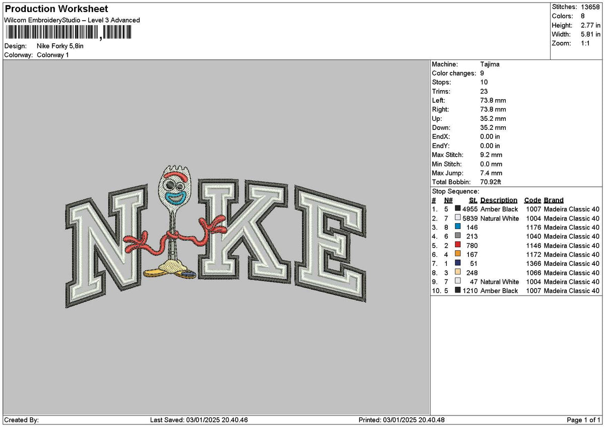 Nike Forky 01 Embroidery File 6 sizes – Master Digitizer