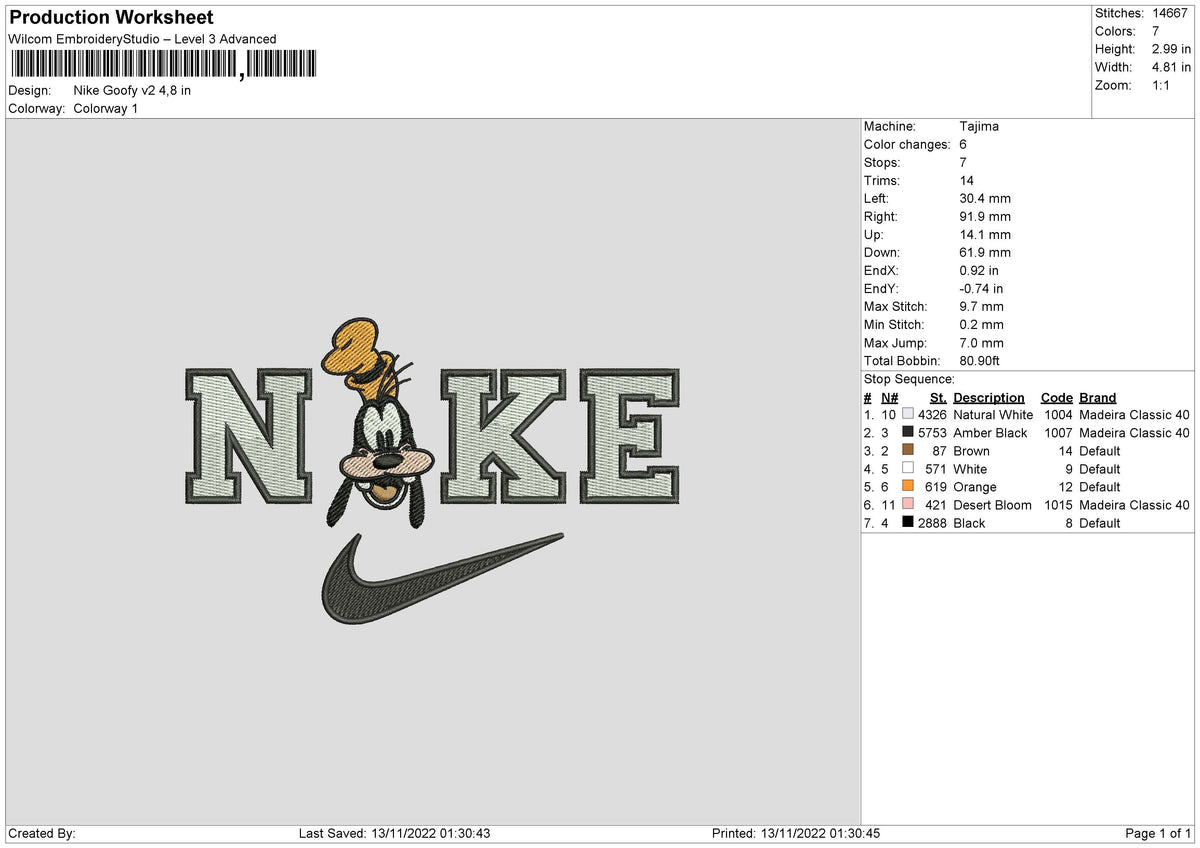 Nike Goofy V2 Embroidery File 6 sizes – Master Digitizer