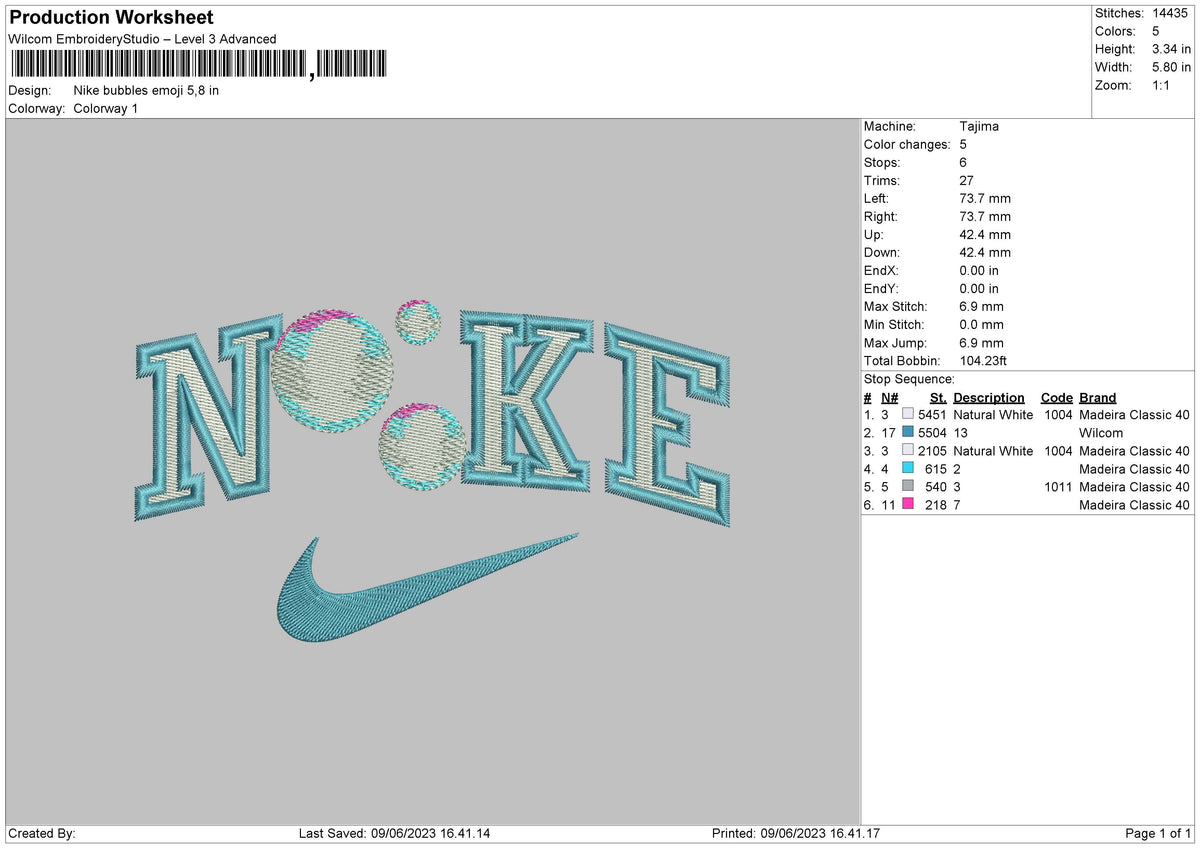 Nike Bubbles Emoji Embroidery File 6 sizes – Master Digitizer