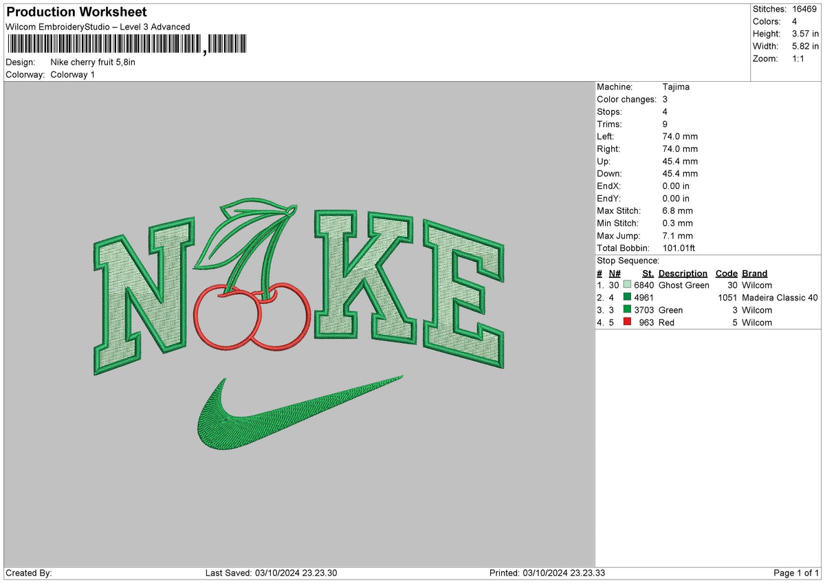 Nike Cherry 01 Embroidery File 6 sizes – Master Digitizer