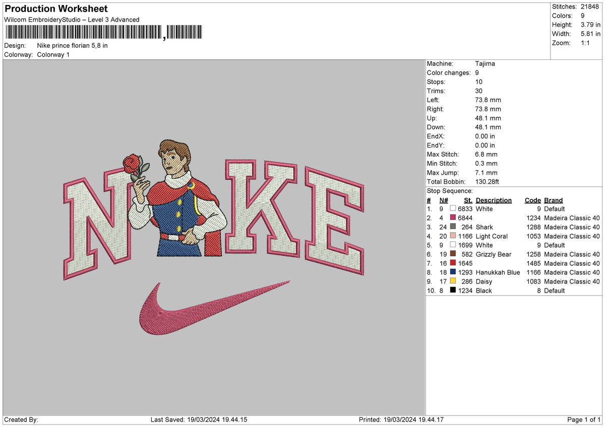 Nike Prince Embroidery File 6 sizes – Master Digitizer