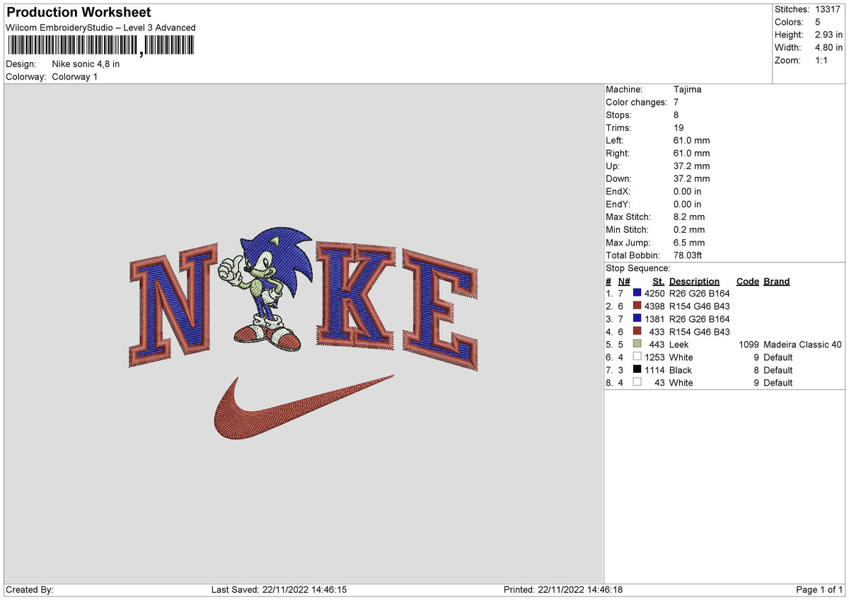 Nike Sonic 02 Embroider File 6 sizes – Master Digitizer
