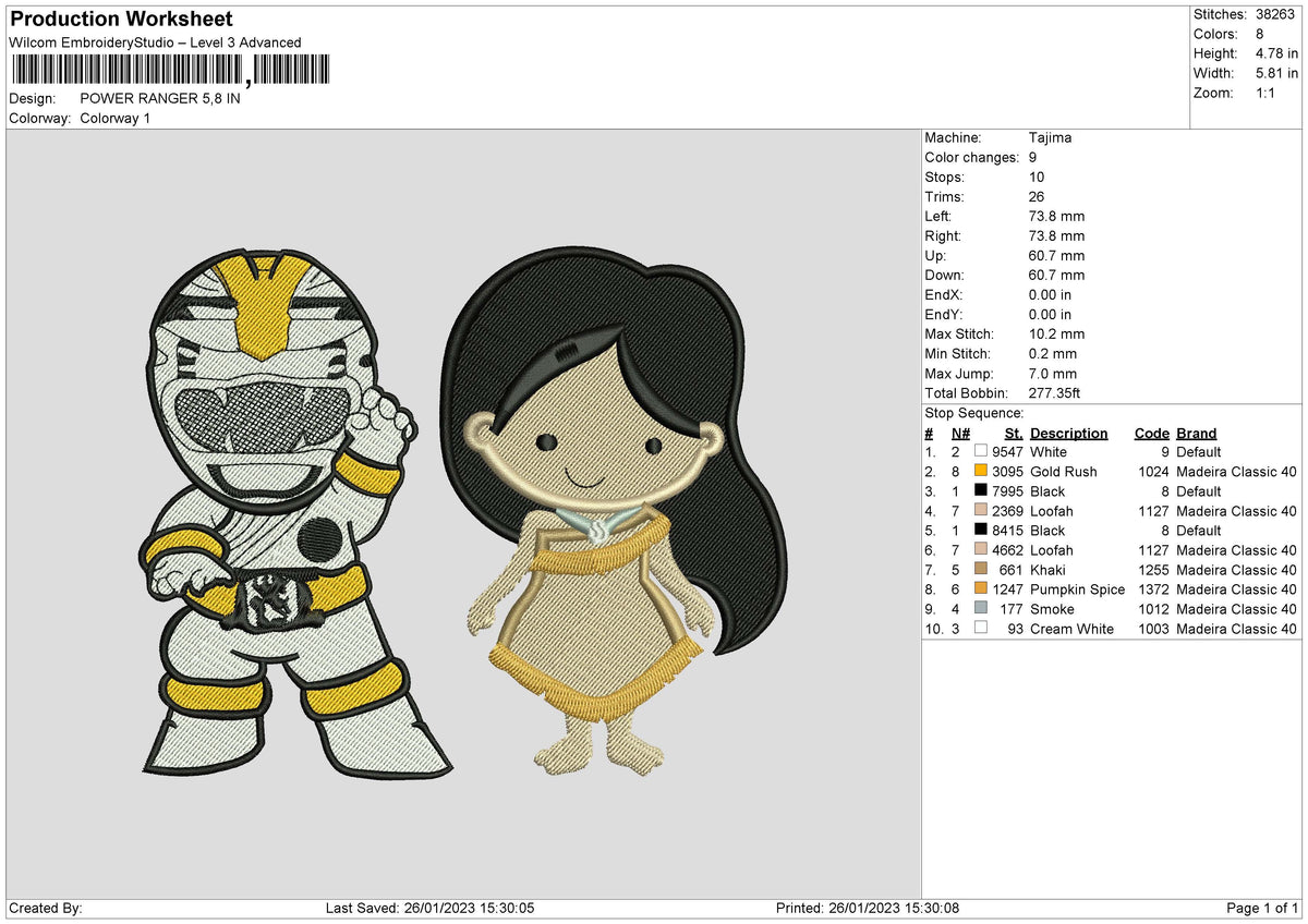 P Ranger Embroidery File 6 sizes – Master Digitizer