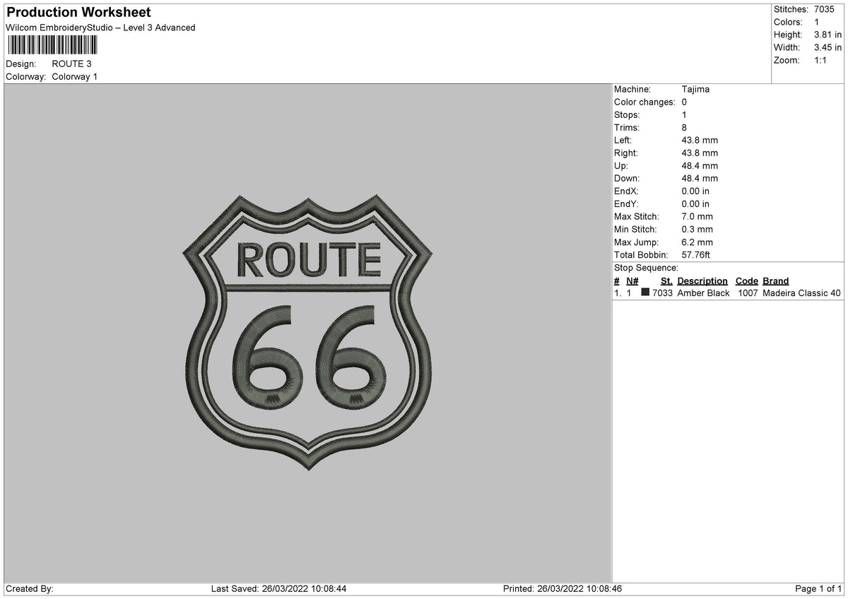 Route Embroidery File 4 size – Master Digitizer