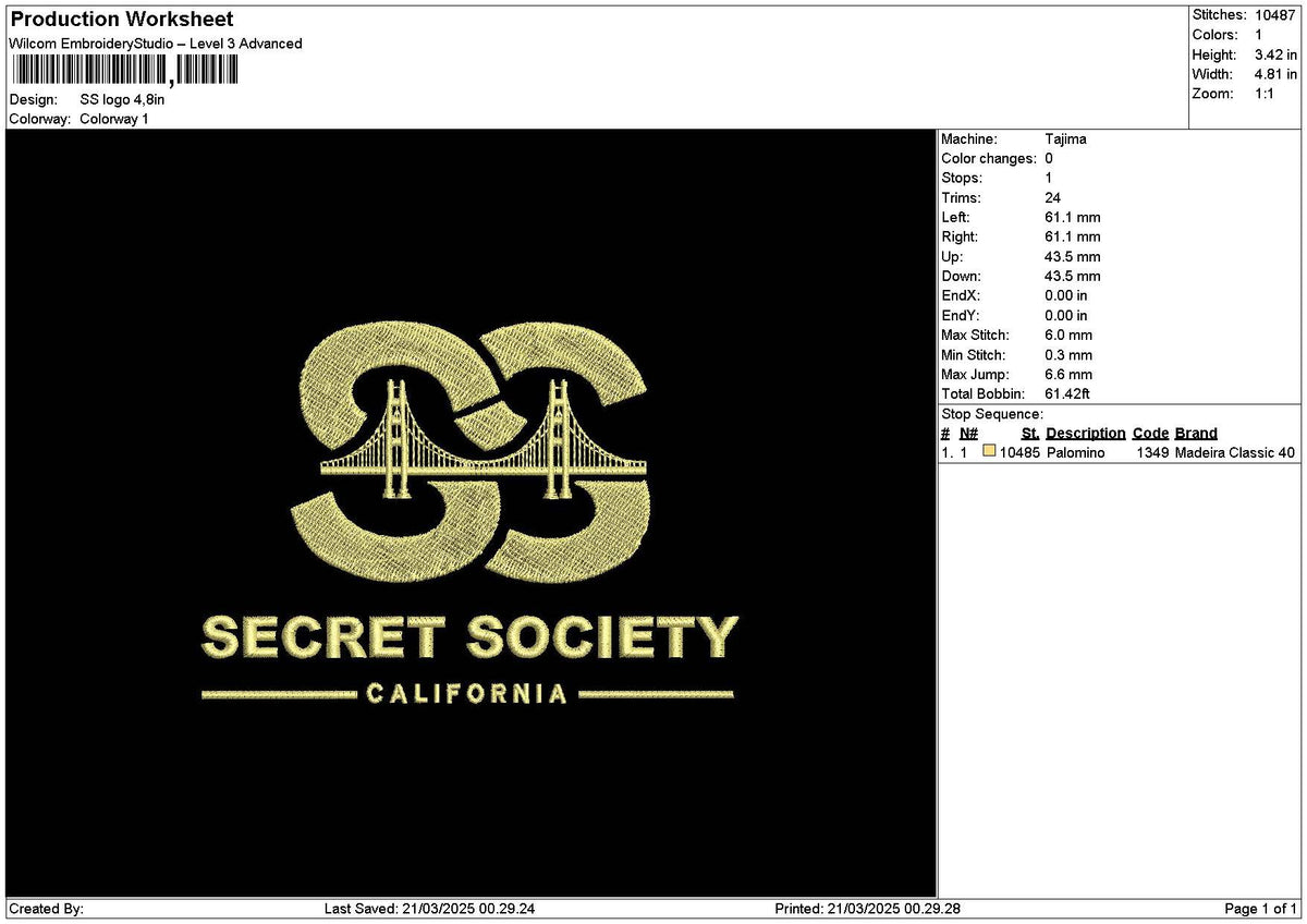 Ss Text Embroidery File 6 sizes – Master Digitizer