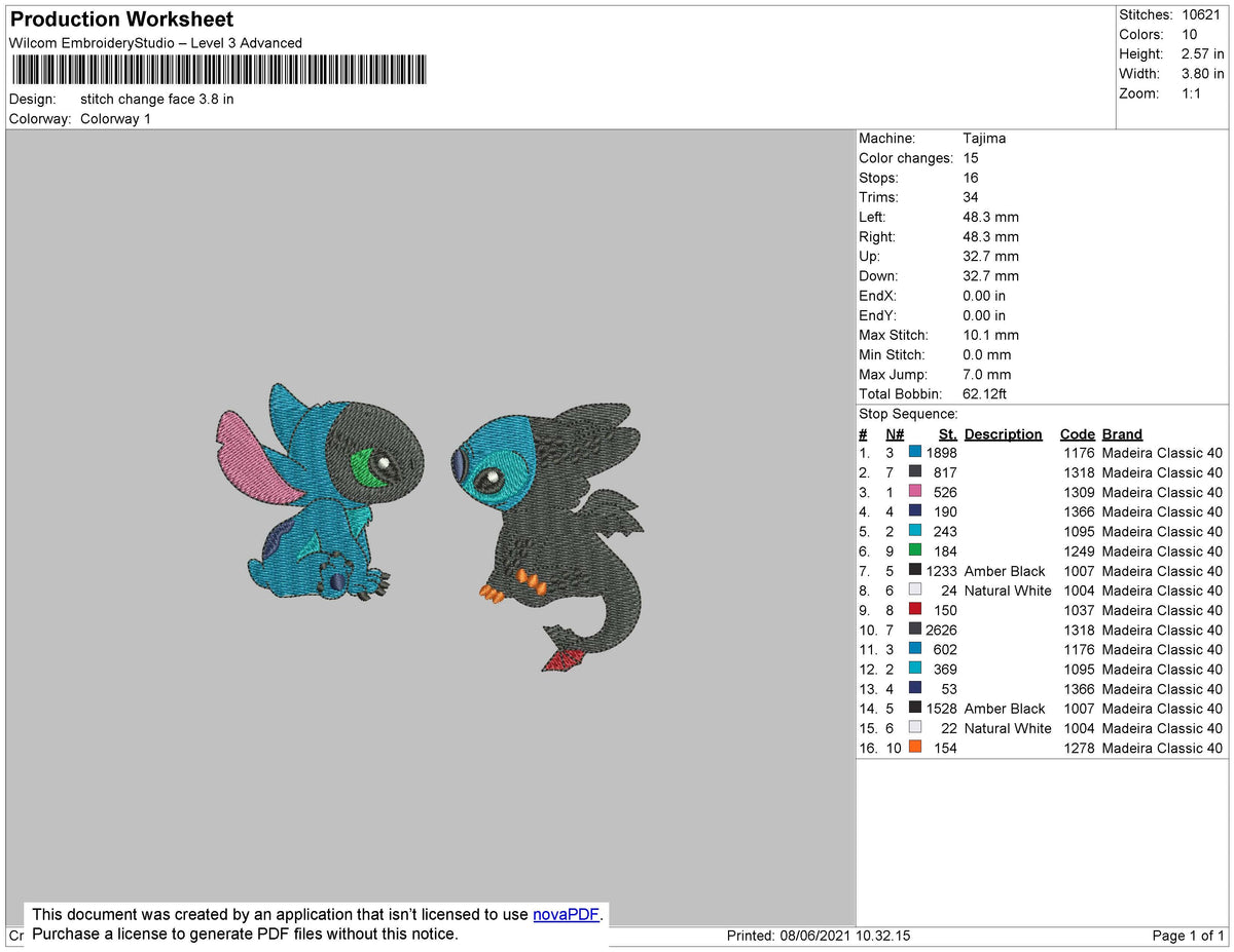 Stitch Face Change Embroidery File 4 size – Master Digitizer