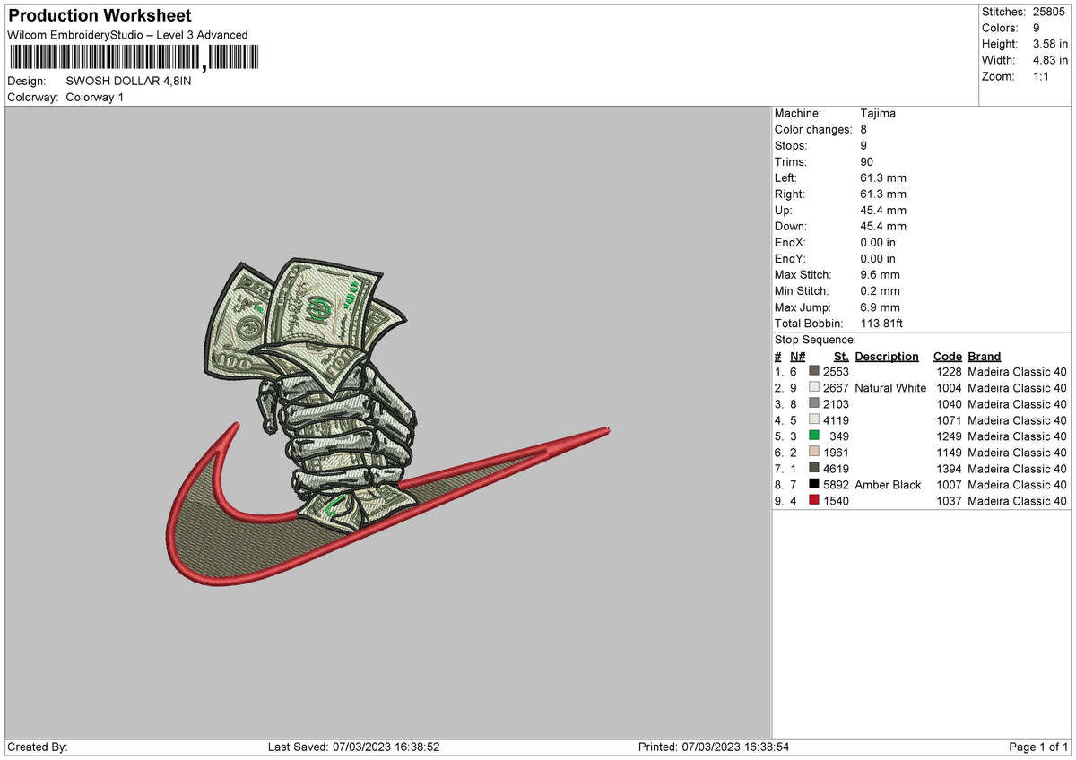 Swoosh Hand Embroidery File 6 sizes – Master Digitizer