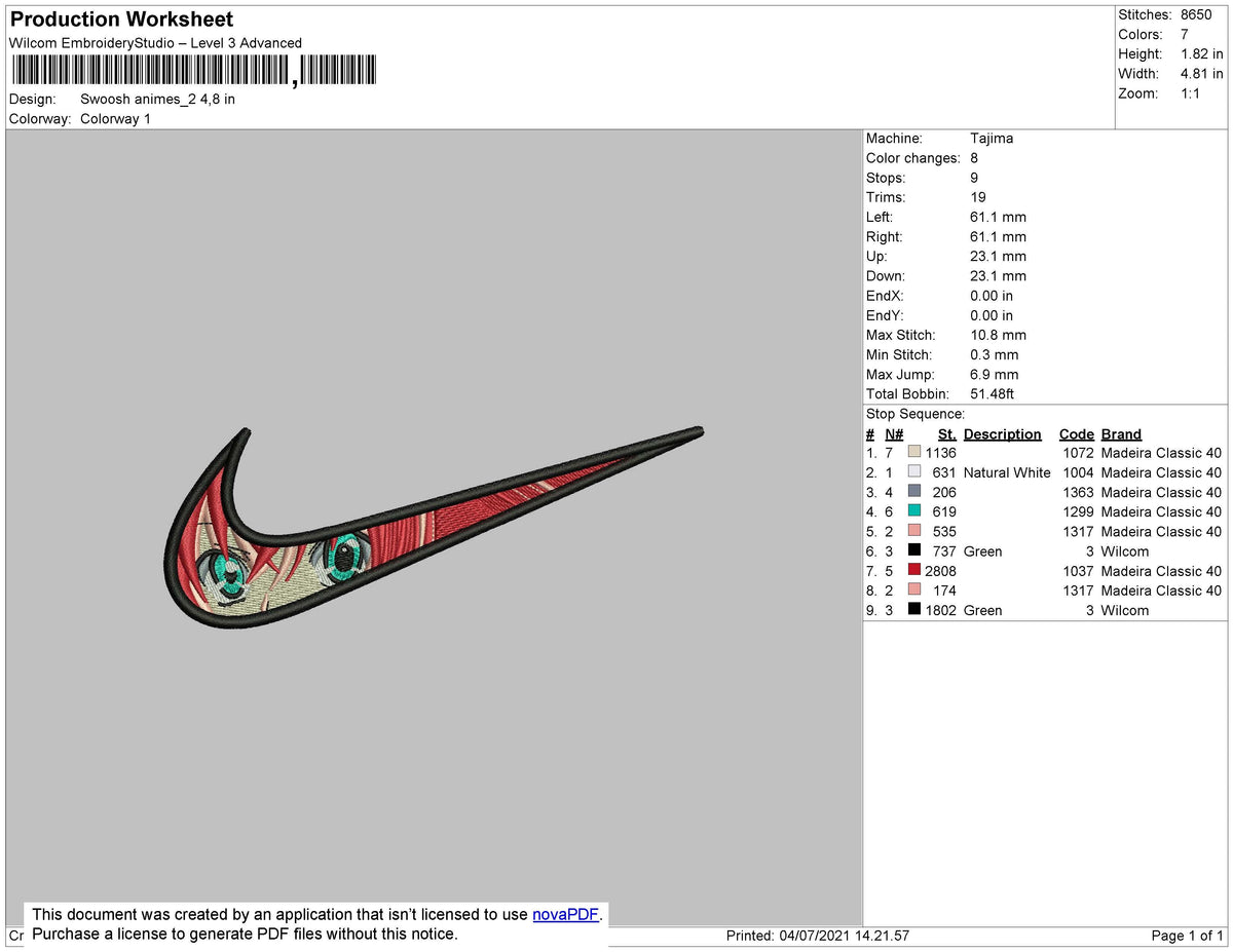 Swoosh Anime 002 Embroidery File 4 size – Master Digitizer