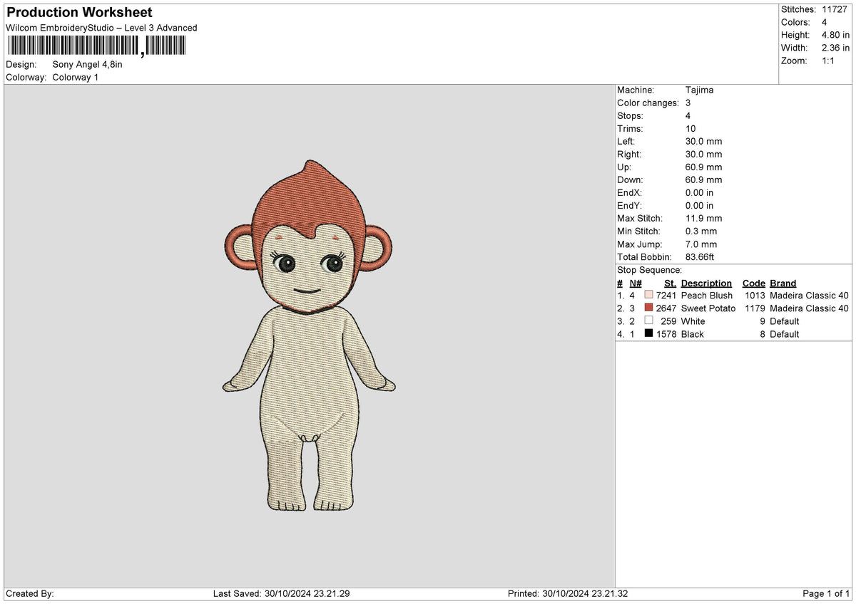 Sony 01 Embroidery File 6 sizes – Master Digitizer