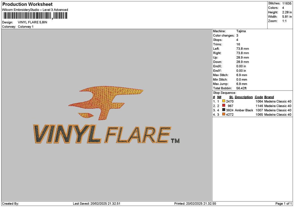Vinyltext 01 Embroidery File 6 sizes – Master Digitizer