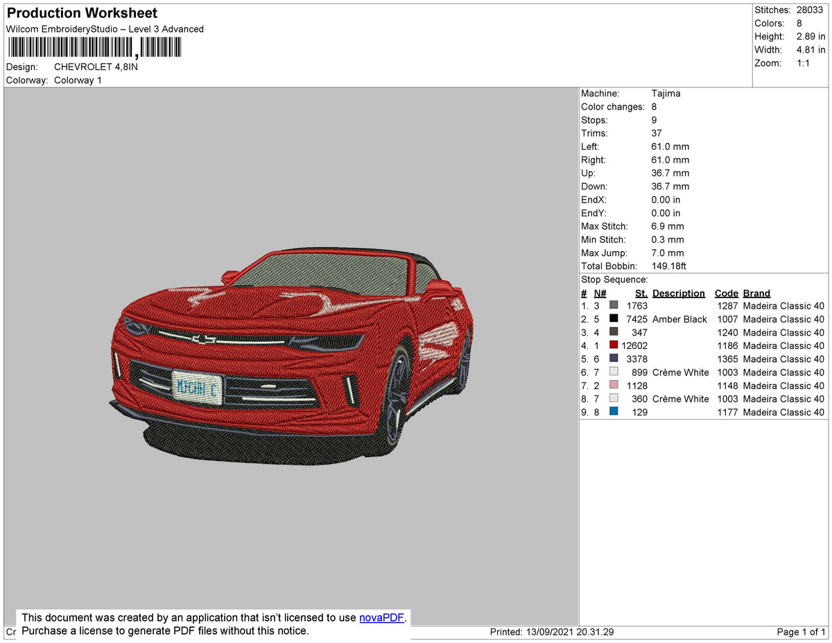 Chevrolet Embroidery File 4 size – Master Digitizer