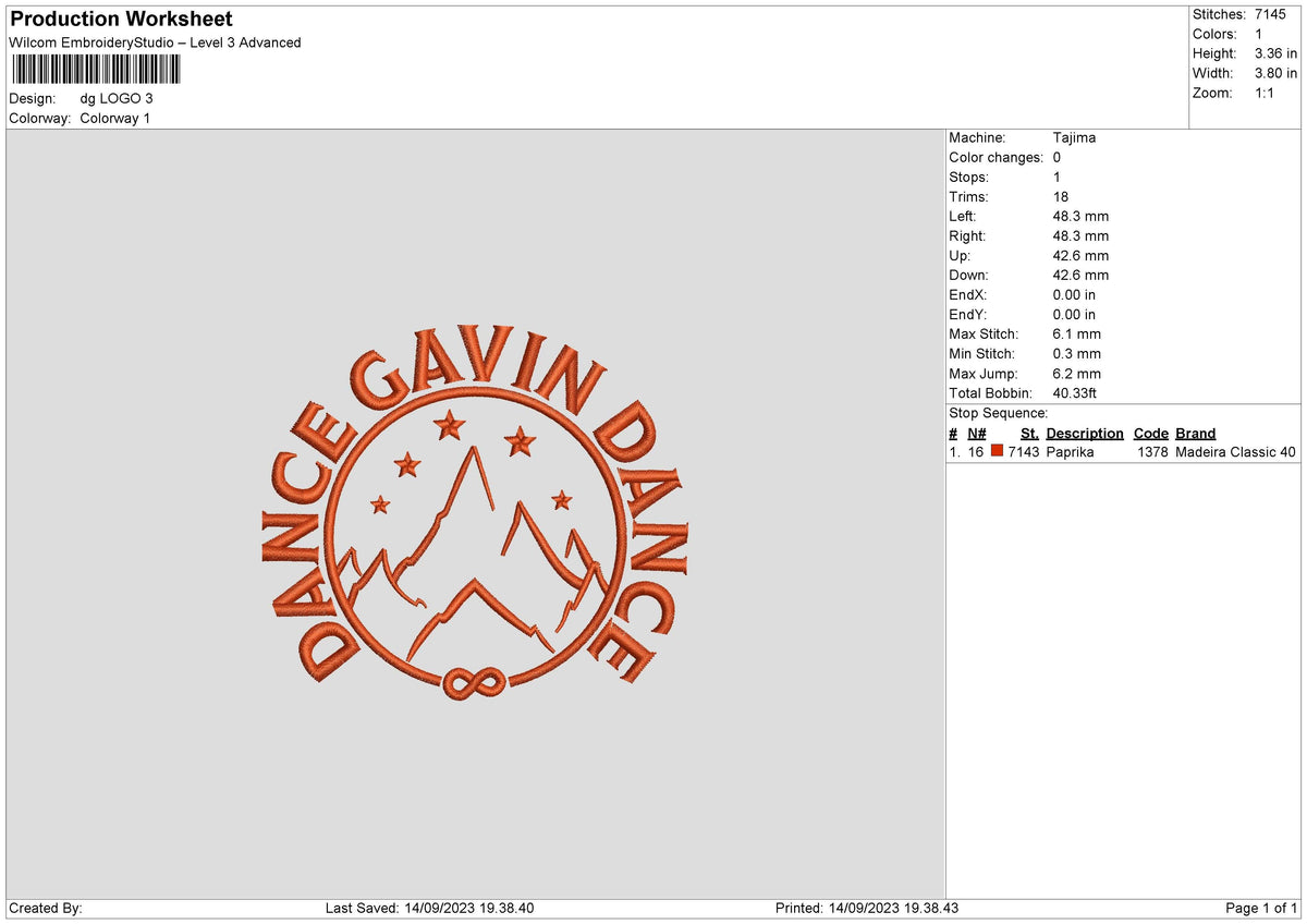 Dg Logo Embroidery File 6 sizes – Master Digitizer