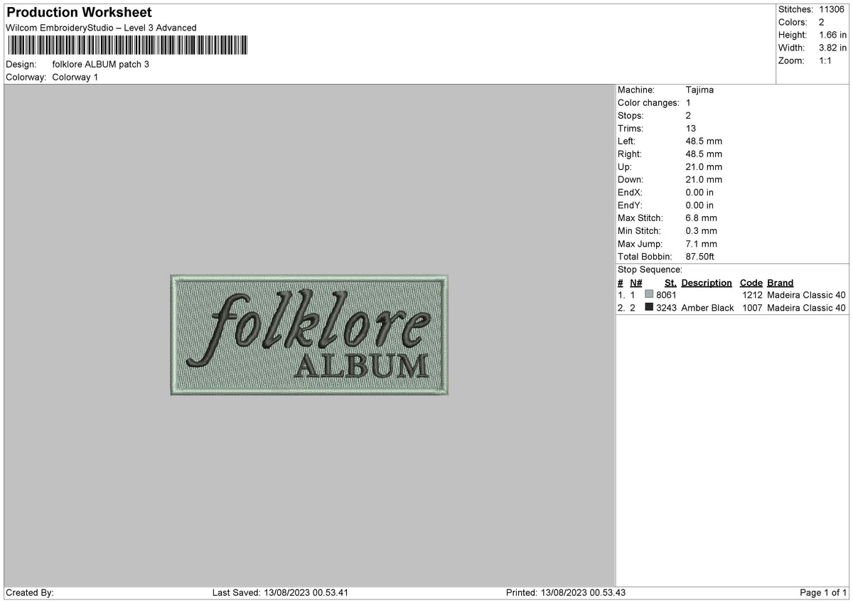 Folklore Text Embroidery File 6 sizes – Master Digitizer